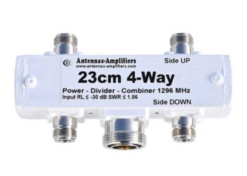 23cm - 1296MHz 4-Way divider with Extreme Power Handling